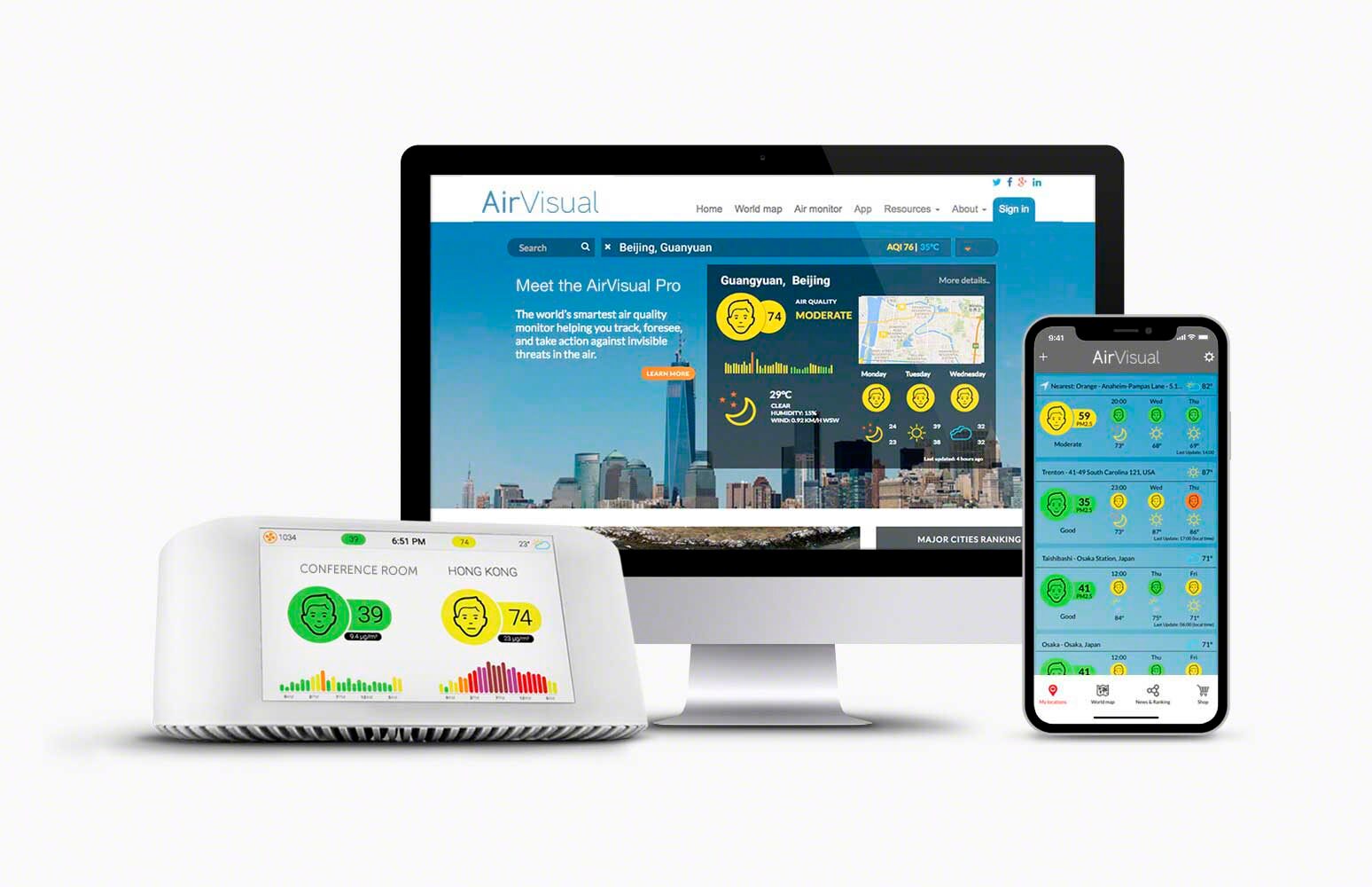 AirVisual Pro | Spirare - luftrenare och luftrening av högsta kvalitet ...